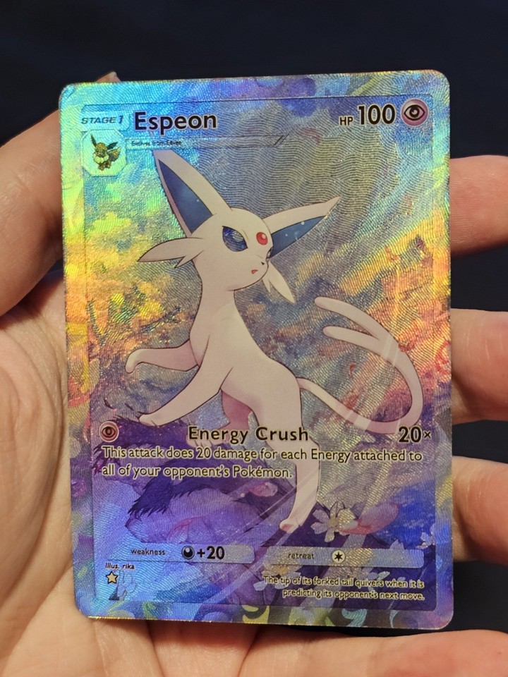 Espeon Pokemon TCG Pocket Eevee Grove Custom Textured Fanart Card | eBay