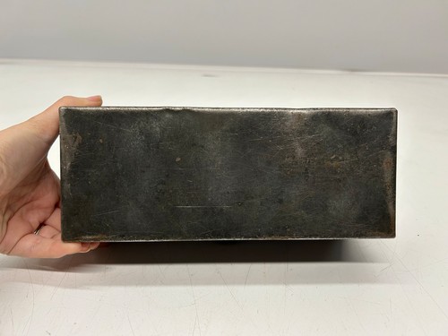 Vtg Hot Box Compound Storage Bin Railroad Embossed Lettering Galvanized ...