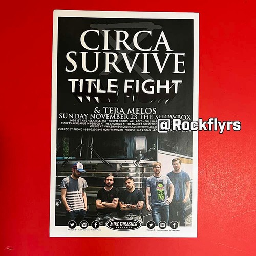 CIRCA SURVIVE 2014 Original 11x17 Concert Promo Street Poster. Seattle ...