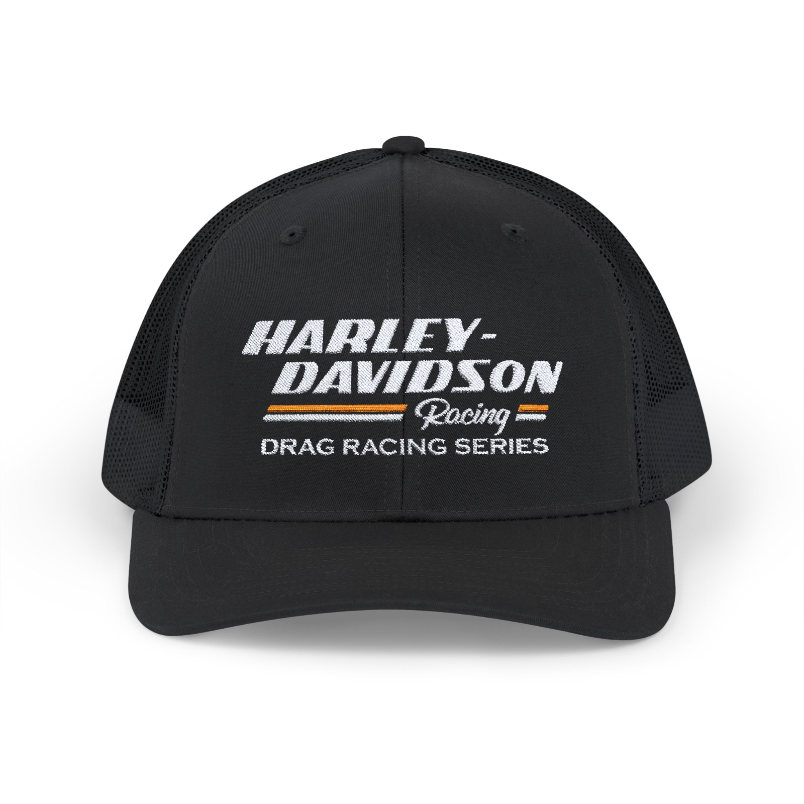 Vintage Harley Davidson Drag Racing Embroidered Trucker Hat Mesh ...