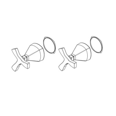 Delta RP100412BL Spoke Cross Handle Kit/Set for Stryke Faucet, Matte ...