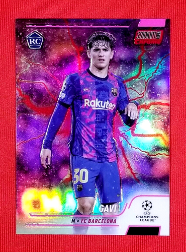 GAVI 2021 Topps Stadium Club Chrome RED PINK ELECTRIC CHARGE SP ROOKIE ...