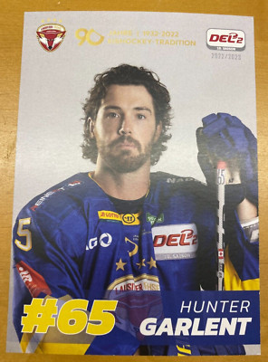 Hunter Garlent #65 Lausitzer Füchse original Autogrammkarte Saison 22/ ...