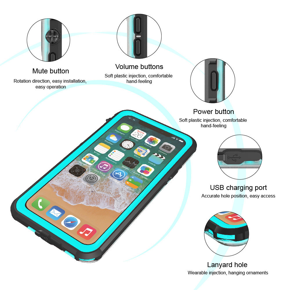Waterproof Heavy Duty Tough Armor Case Cover For Apple iPhone X | eBay ...