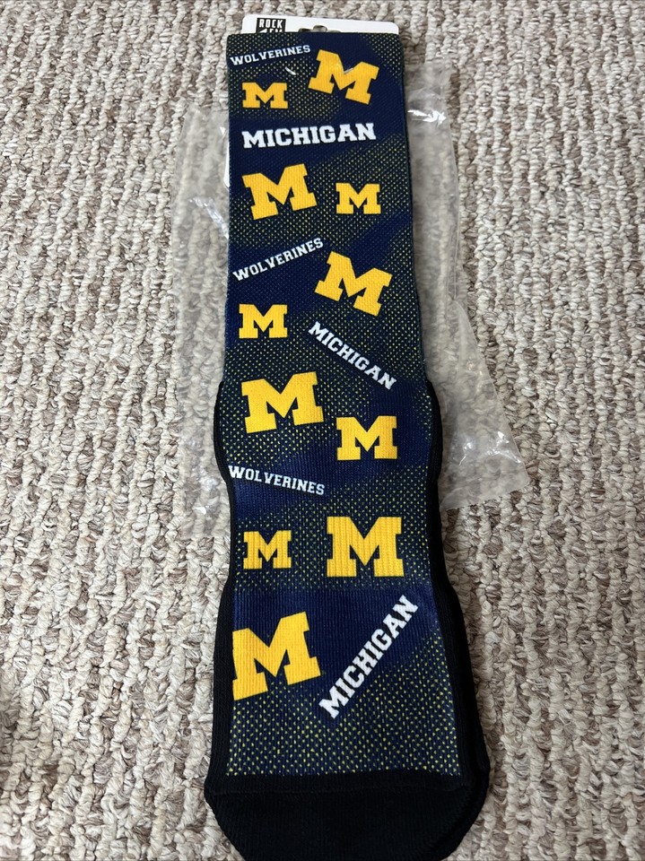 Mens / Womens Socks Michigan Wolverines Gear by Rock ‘Em see Pictures ...