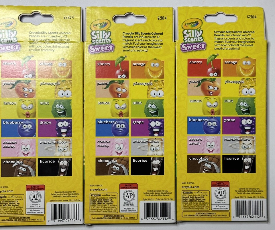 Crayola Silly Scents Sweet Colored Pencils (12 Count) Package NEW Set ...