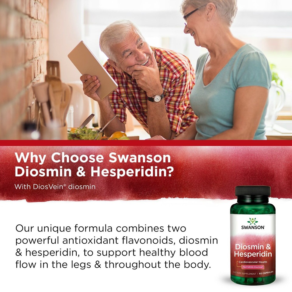 Swanson Diosmin & Hesperidin Dietary Supplement - Features Diosvein ...