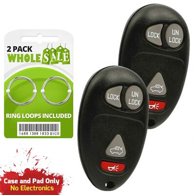 2 Replacement For 2001 2002 2003 Pontiac Aztek Key Fob Control Shell ...