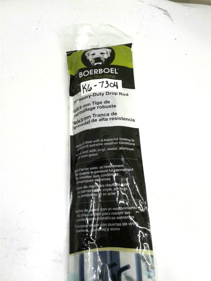 Boerboel Gate Solutions 24" Heavy Duty Drop Rod Kit Black Steel ...