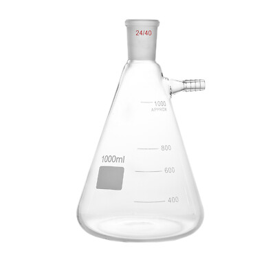 1000ml,24/40,Glass Filter Suction Flask,1L Lab Chemistry Filtration ...