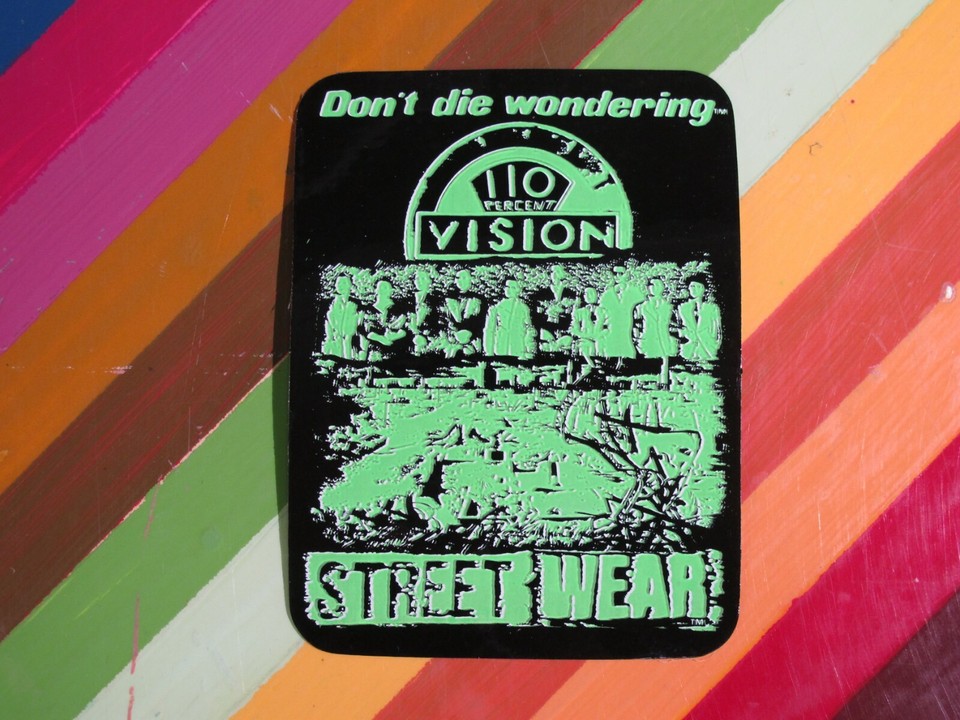 vtg 1980s Vision skateboard sticker - Duane Peters Hunns Punk VSW logos ...