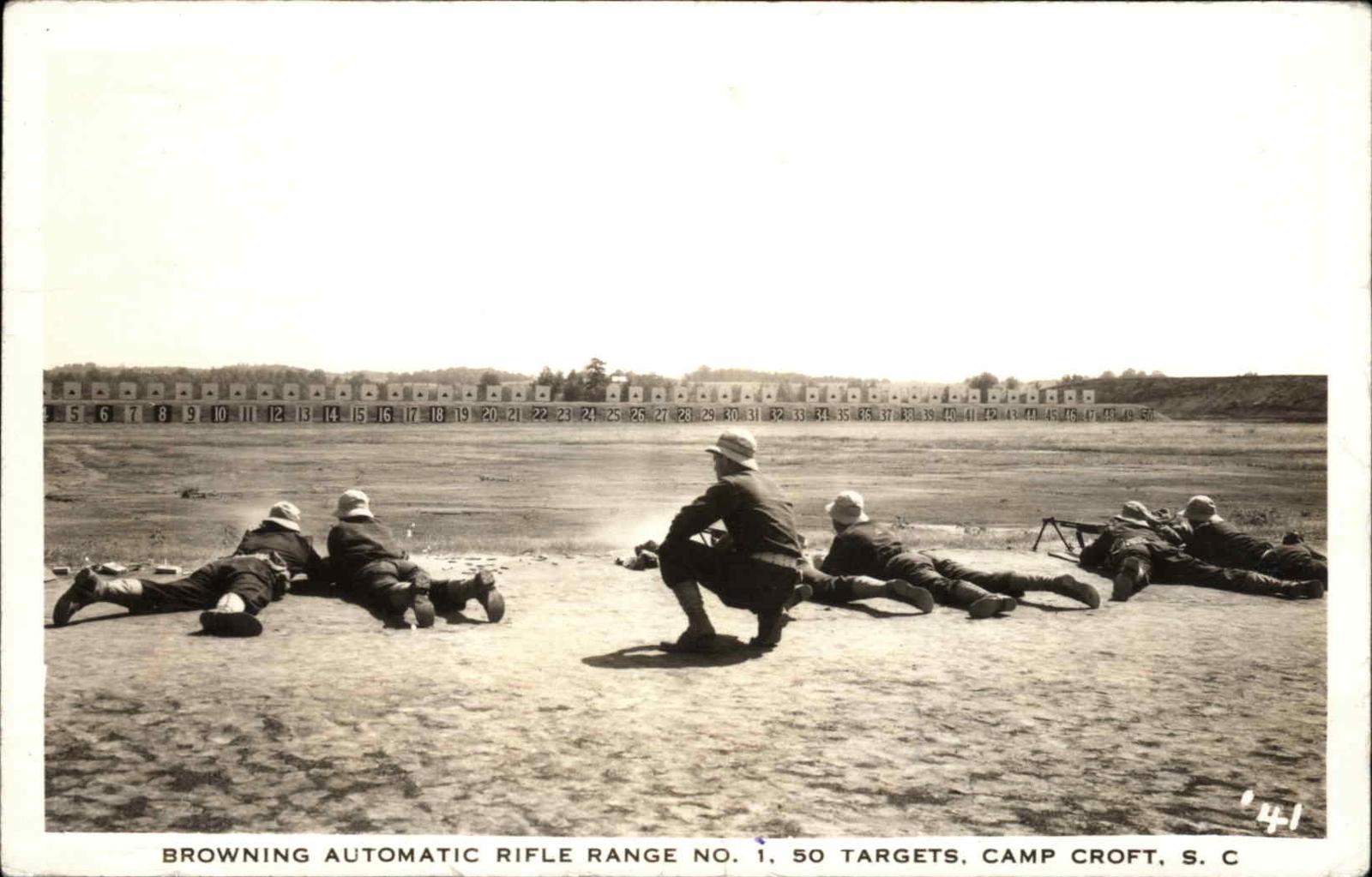 WWII Camp Croft South Carolina SC Browning Rifle Range Soldiers Real ...