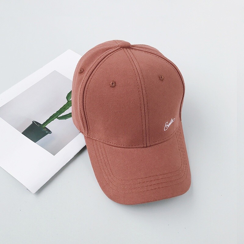 Lady Girls Embroidery Baseball Cap Solid Brim Adjustable Peaked Hat ...