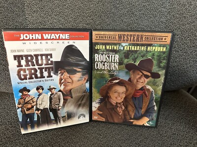 TRUE GRIT + ROOSTER COGBURN And The Lady John Wayne Katharine Hepburn DVD USA | eBay