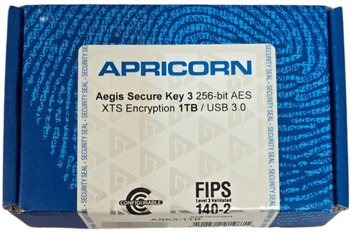 Apricorn Aegis Secure Key 3.0 1TB Encrypted Flash Drive with Keypad ...
