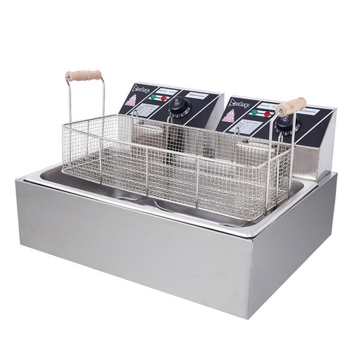 5000W Extra Large Electric Deep Fryer Commercial Restaurant Fry Basket ...