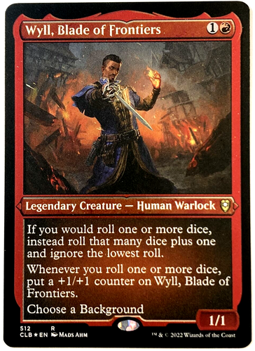 MTG Wyll, Blade of Frontiers *FOIL ETCHED* Battle for Baldur's Gate 512 ...
