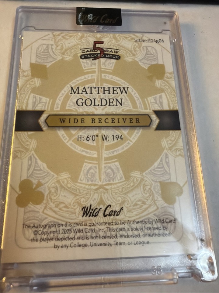 🔥2025 Wild Card Matthew Golden 1/1 Auto Jokers Wild 🔥 GOD BRICK ...