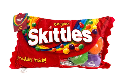 Skittles Red Stuffed Pillow with 5 Mini Candies Plush Pillows Set | eBay