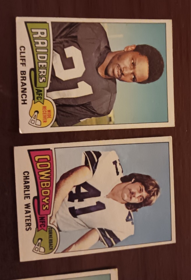 13 Card Lot 1975 Football Cards Includes Rookies: Charlie Waters, Cliff ...