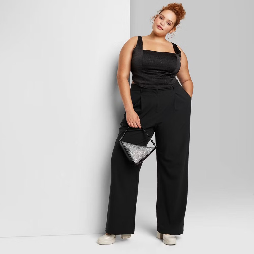 Wild Fable Women's High Rise Wide Leg Relaxed Fit Full Midweight | eBay