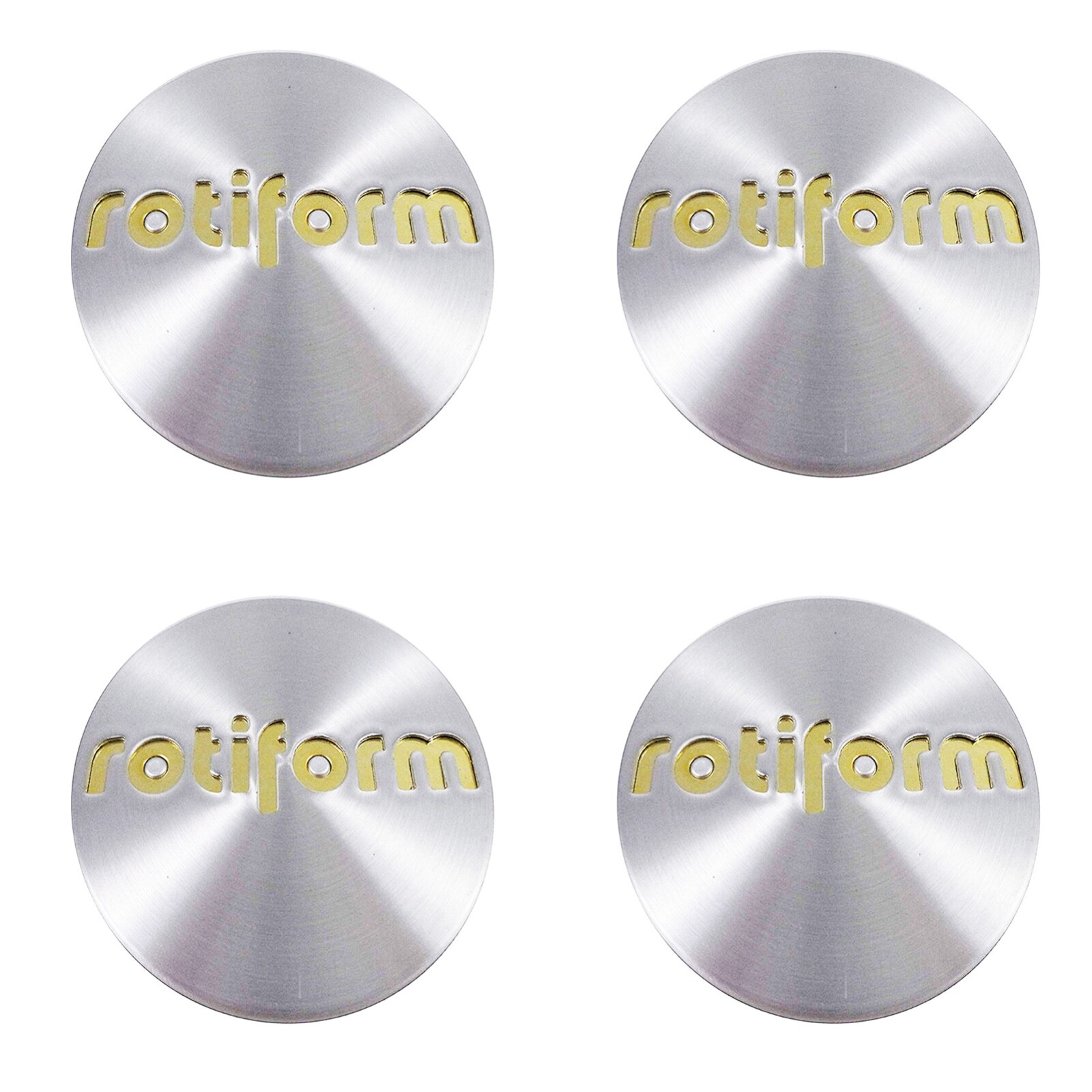 RotiForm Silver Custom Wheel Center Caps # 1003-40MG GOLD EMBLEM (4 ...