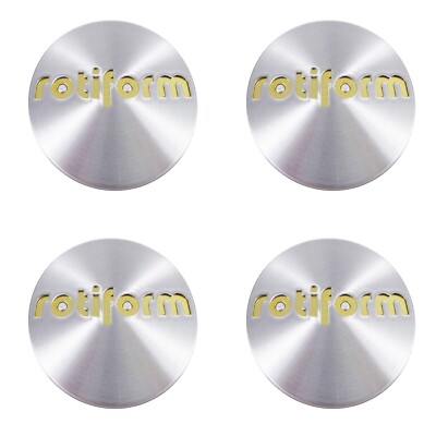 RotiForm Silver Custom Wheel Center Caps # 1003-40MG GOLD EMBLEM (4 ...