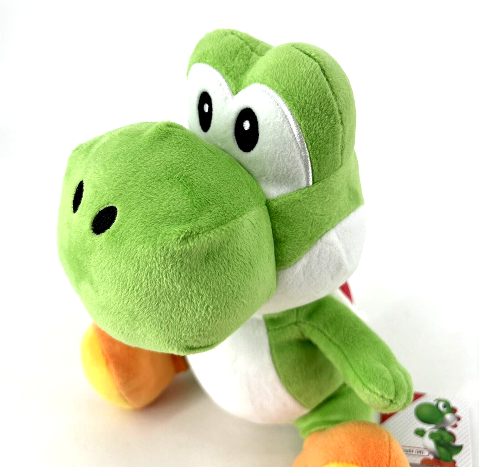 Super Mario Bros Green Yoshi Medium Size Plush 10" Little Buddy w Tag EXCELLENT! | eBay