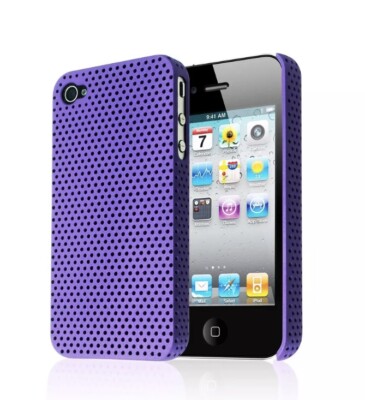 Lot Of 6 MESH PERFORATED IMPACT HARD PLASTIC BACK CASE COVER FOR IPHONE ...