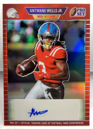 Antwane Wells Jr. 2024 Leaf 89 Pro Set Metal RED Autograph Auto #d 3/19 ...