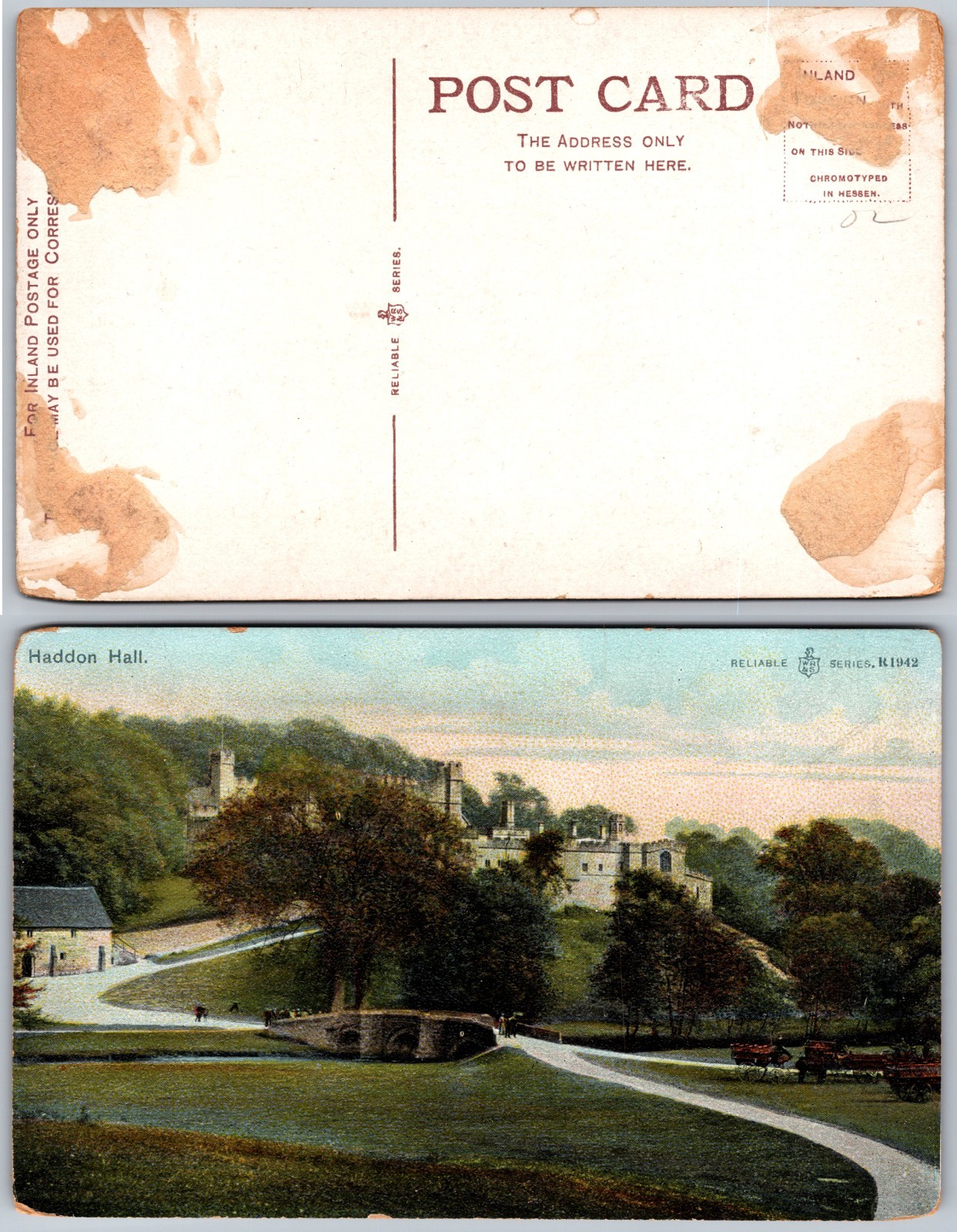 Haddon Hall England Postcard | eBay