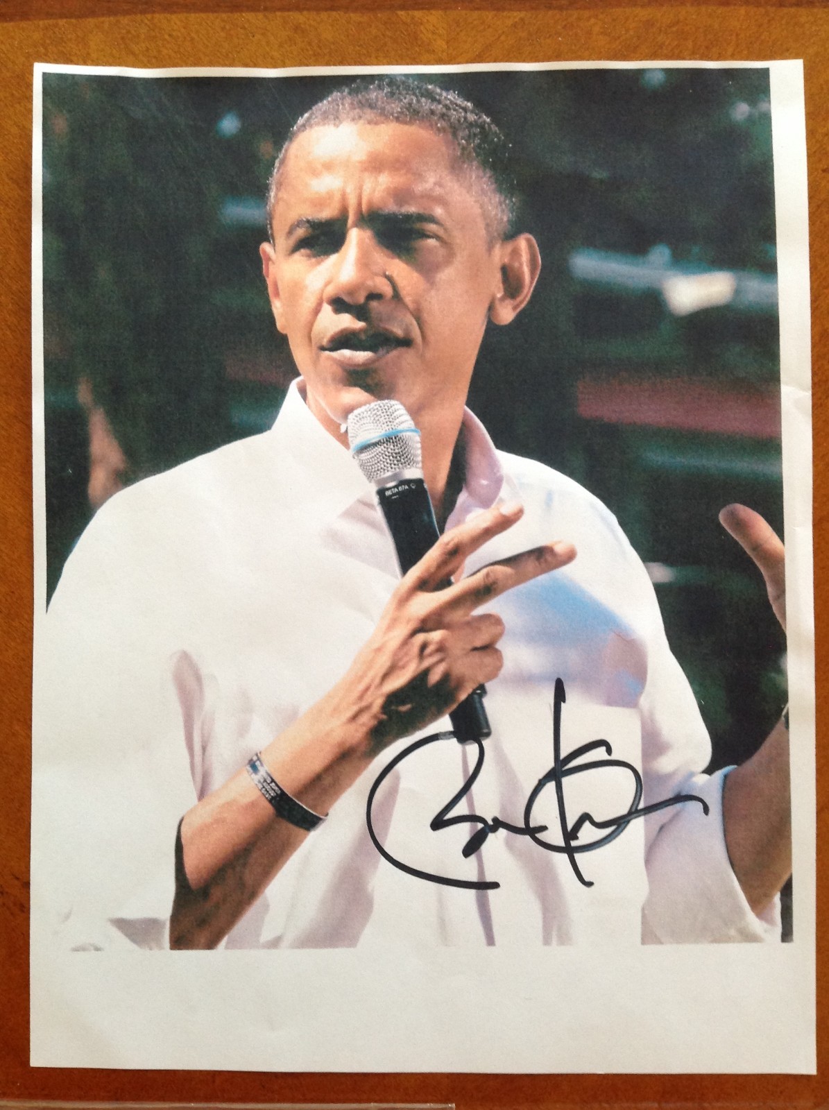 President Barack Obama Copy of Autograph Signed Picture w/ 2 Rare ...