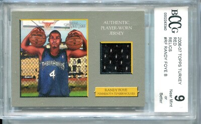 2006-07 Topps Turkey Red Randy Foye JERSEY RELIC BCCG 9 NM+ T-WOLVES | eBay