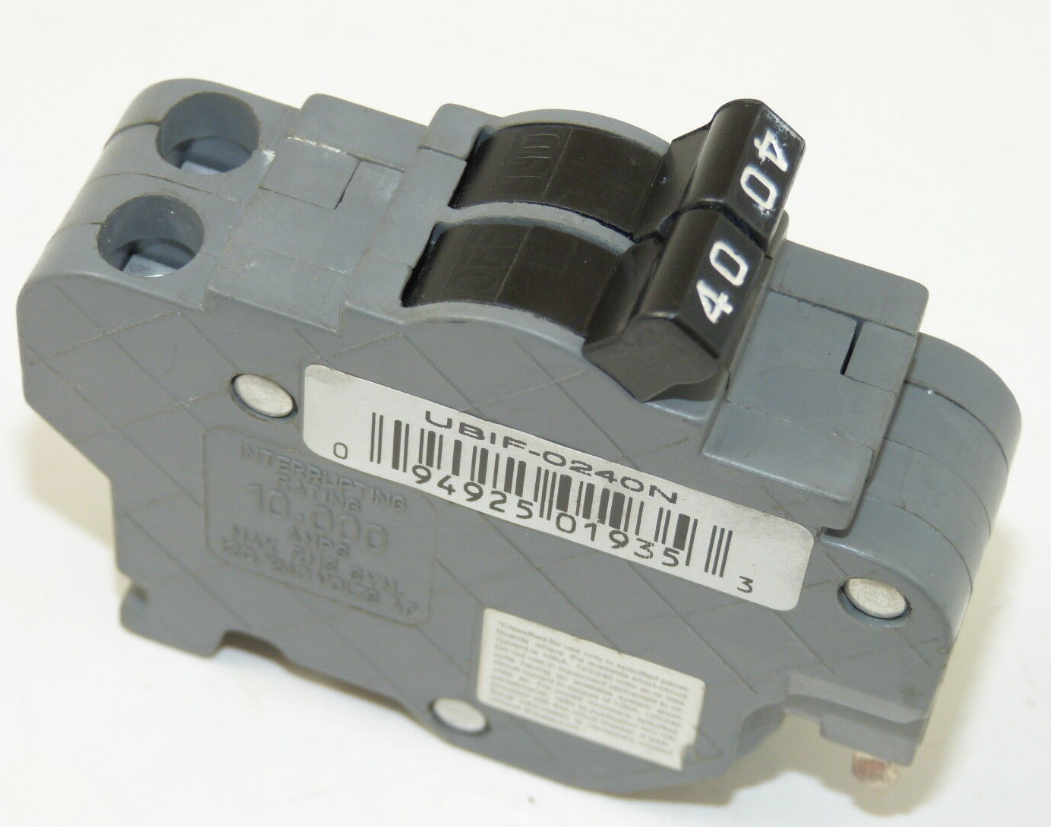 Connecticut Electric Breaker UBIF0240N 2P 40A UBIF-0240 FEDERAL PACIFIC ...
