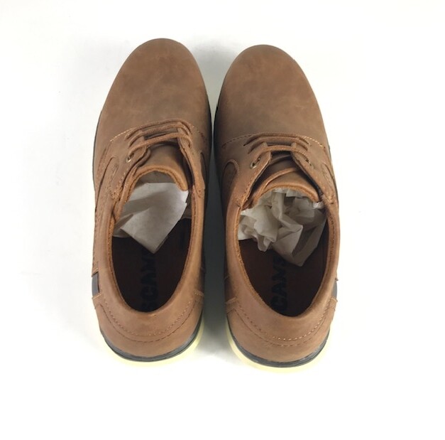 Scans Men's Casual Tan Shoes with Tan Gray Stitching Rubber Soles Sizes ...