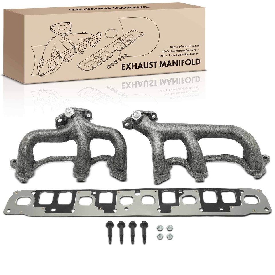 2x Front & Rear Exhaust Manifold w/ Gasket for Jeep Grand Cherokee 99-04 TJ 4.0L | eBay
