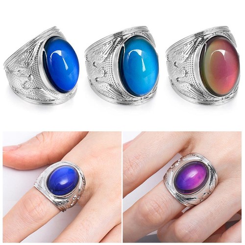 Fashion Party Jewelry Luminous Temperature Control Color Change Rings ...