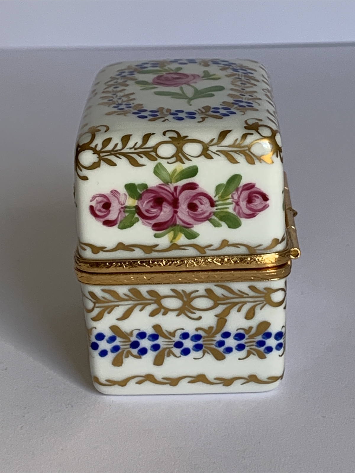 Limoges Box with 6 Perfume Bottles Trinket Peint Mein Eximious France ...