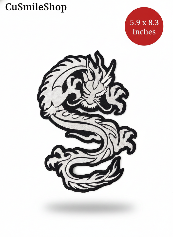 Dragon Creature for Leather Jacket Back Patch Large Embroidered ...