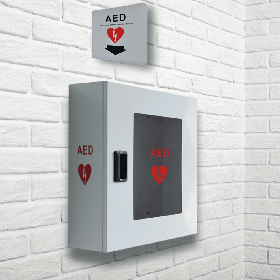 ISOP AED Defibrillator Storage Cabinet | Wall Mounted First Aid Box ...
