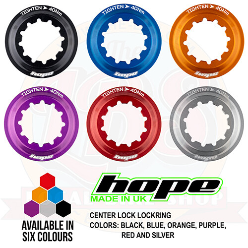 Hope Centre Lock Rotor Internal and External Lockring - All Colors ...