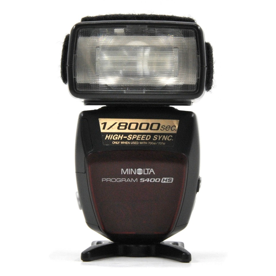 Minolta Program 5400 HS Electronic Flash w/ Case & Stand! Good Condition! | eBay
