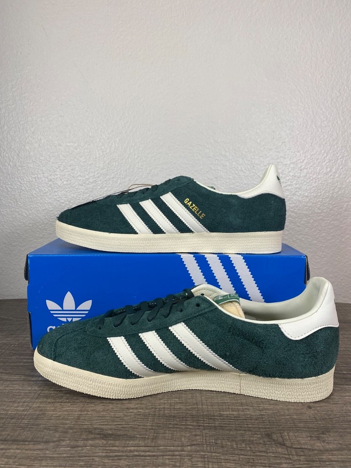 adidas Originals Gazelle Mineral Green White Mens Suede Sneakers IF9655 ...