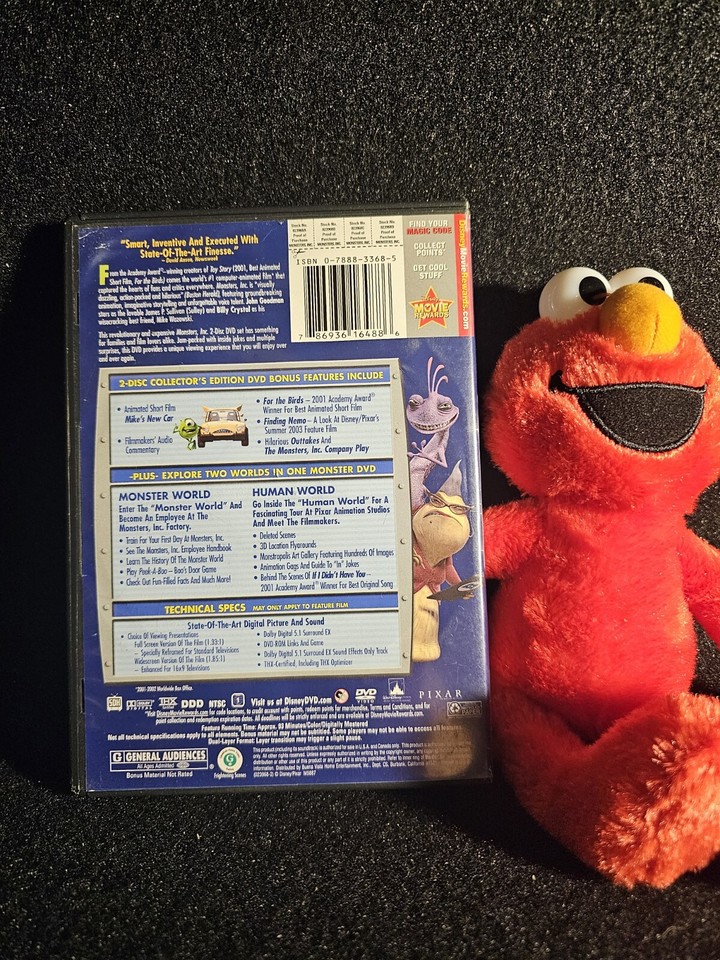 Disney Pixar MONSTERS, INC. (DVD 2002) Collectors Edition 2-Disc Set ...