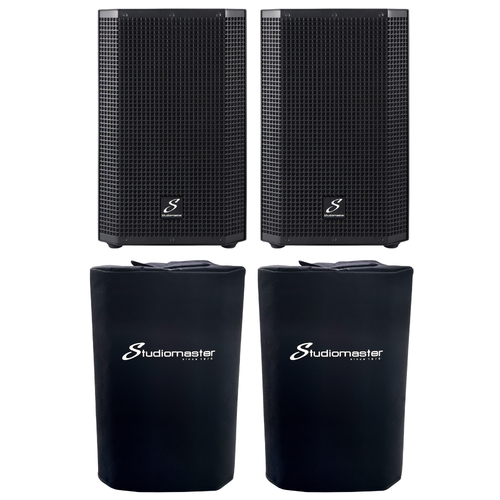 2x Studiomaster Vortex 10A 10" 2-Way Active Portable PA Speaker 350W inc covers | eBay