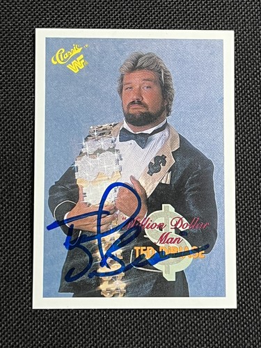 TED DiBIASE 1990 CLASSIC WWF WRESTLING SIGNED AUTOGRAPHED CARD JSA ...