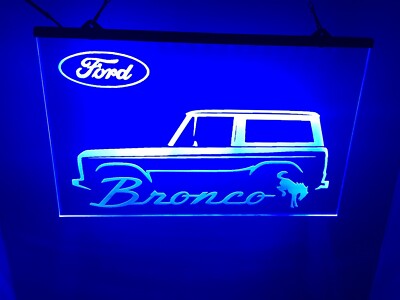 Bronco Led Neon Light Sign Game Room Man Cave ( Your Color Choice ...