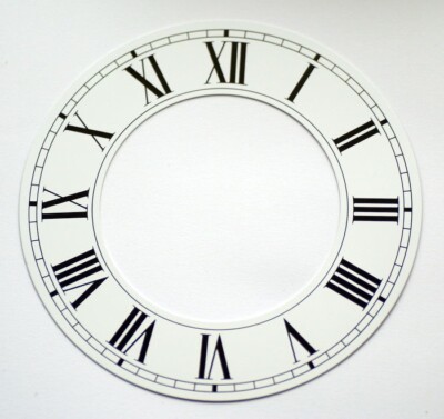 White clock CHAPTER RING roman nummerals dial new 178mm 97mm clocks ...