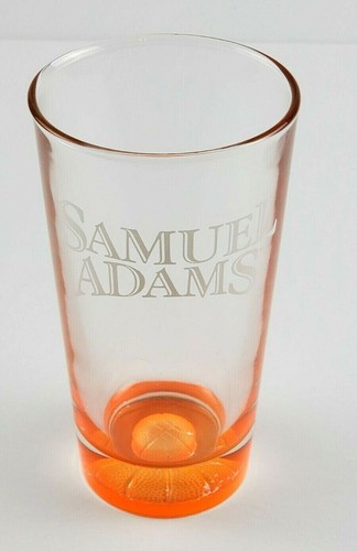 Samuel Sam Adams Beer Glass Basketball 3D Bottom Neon Orange 16 oz Pint ...