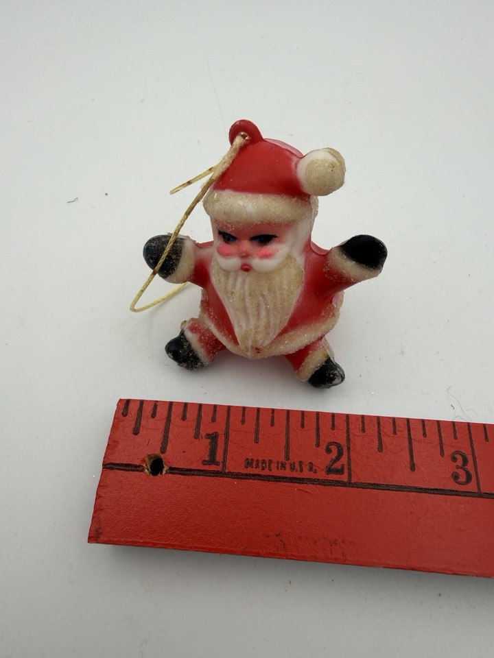 Vintage 1960's Kitschy Plastic Blow Mold Santa MCM | eBay